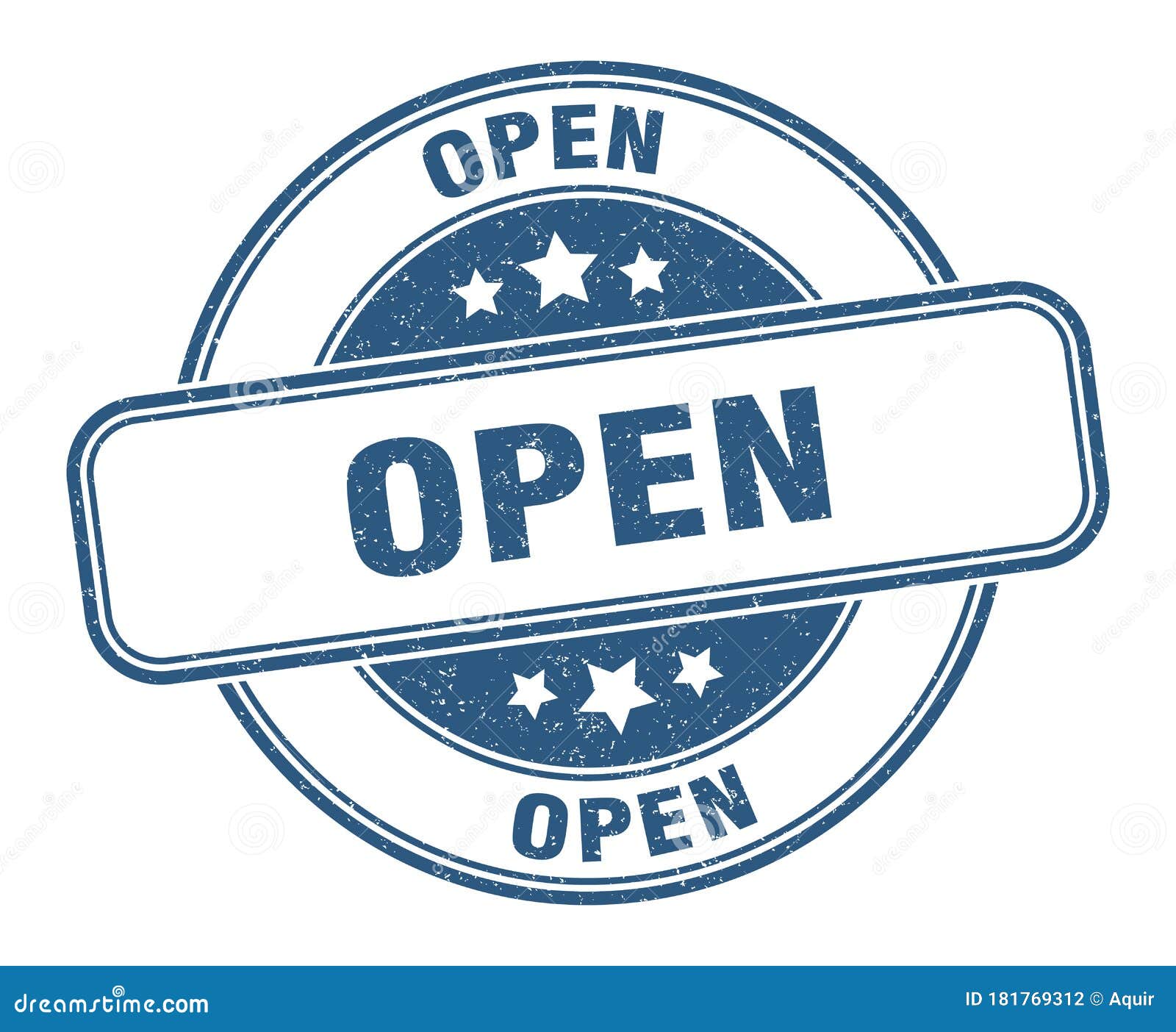 Open Stamp. Open Round Grunge Sign Stock Vector - Illustration of ...