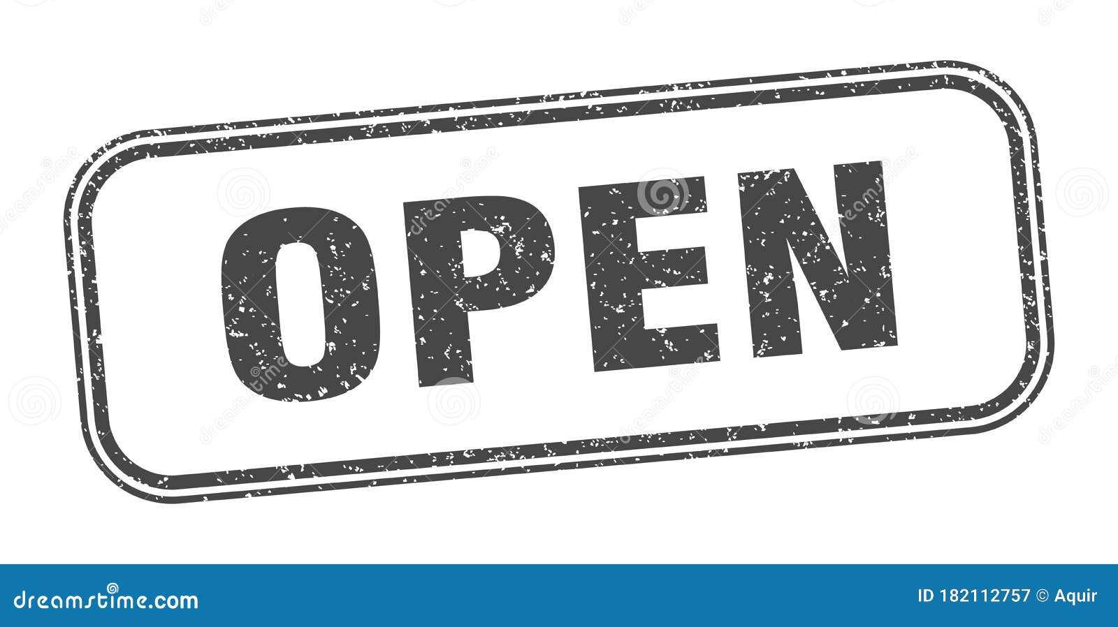 Open Stamp. Open Square Grunge Sign Stock Vector - Illustration of ...