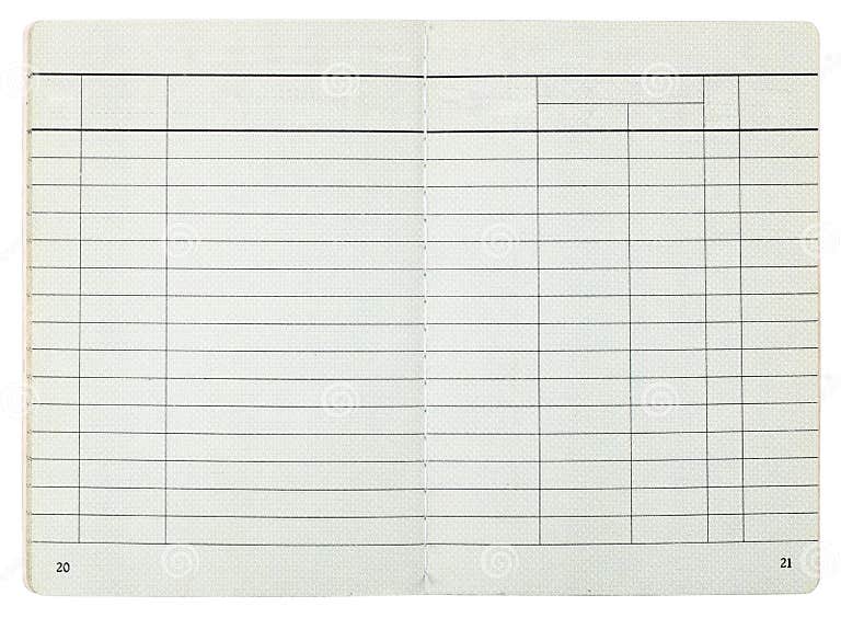 The Open Standard Paper Bank Checkbook Stock Image - Image of open ...