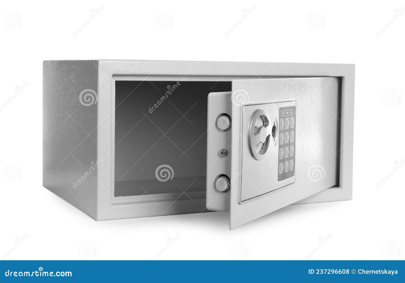 Open Steel Safe with Electronic Lock on White Background Stock Photo ...