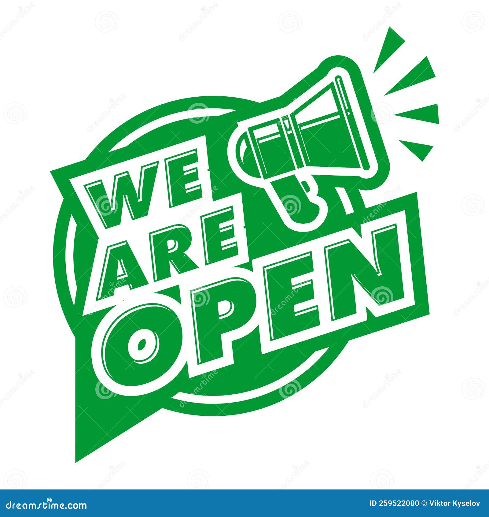 We are open sticker stock vector. Illustration of transparent - 259522000