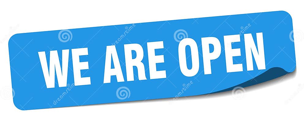 We are Open Sticker. we are Open Label Stock Vector - Illustration of ...