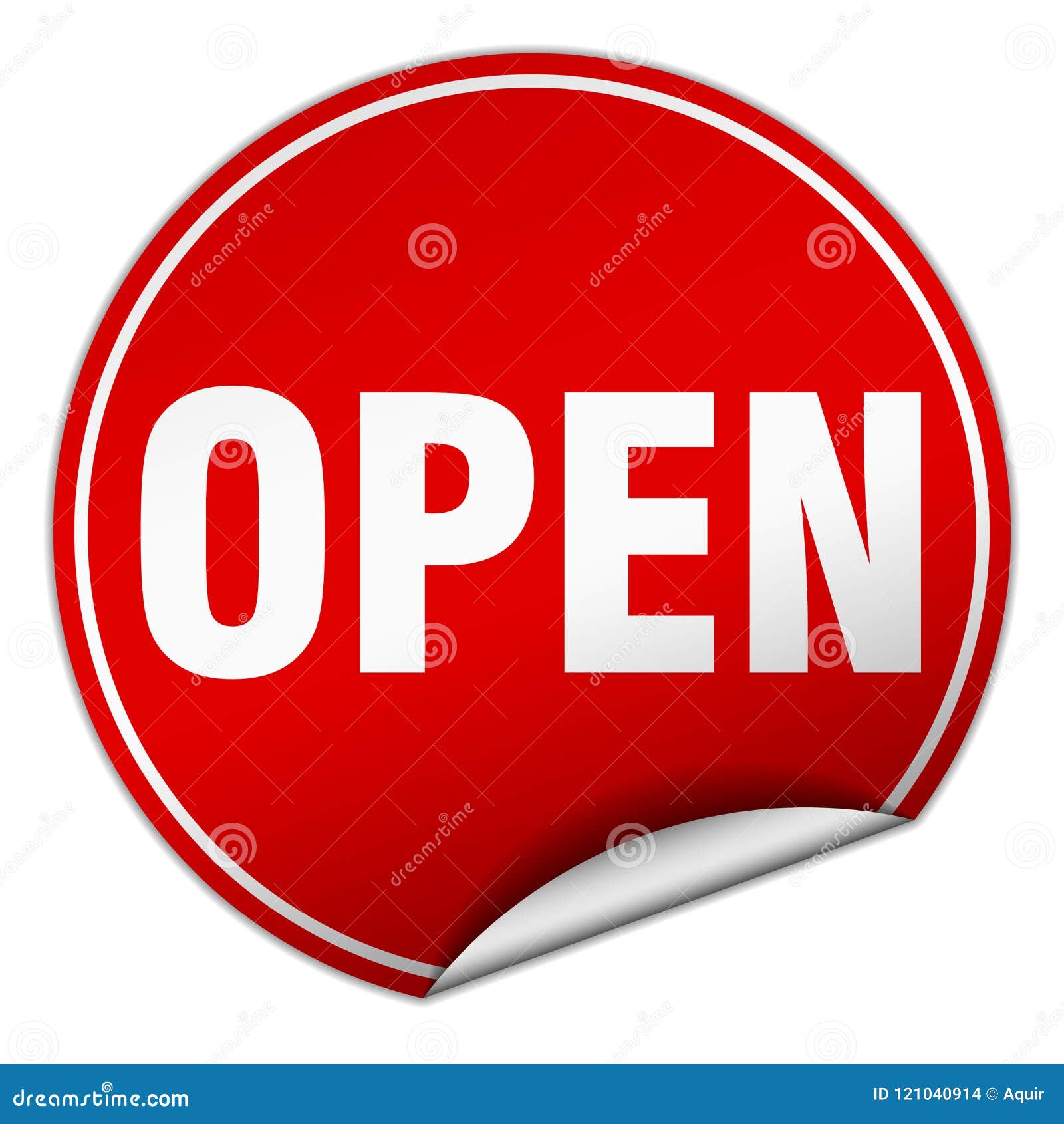 Open sticker stock vector. Illustration of peeler, sticker - 121040914