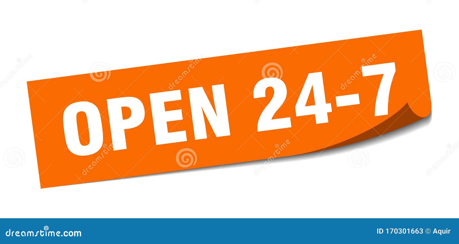 Open 24 7 Sticker. Open 24 7 Square Sign Stock Vector - Illustration of ...