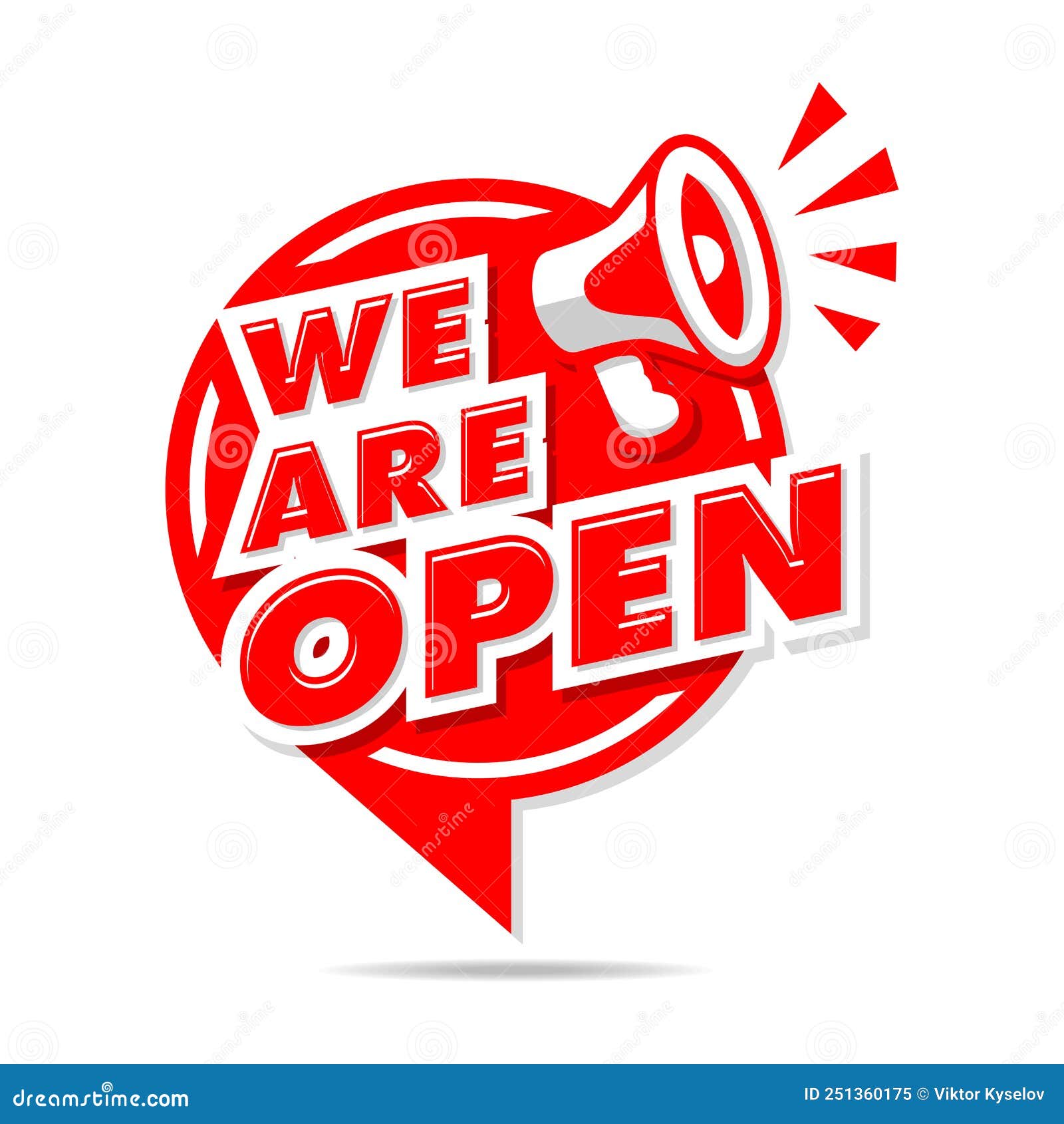 We are open sticker stock vector. Illustration of modern - 251360175