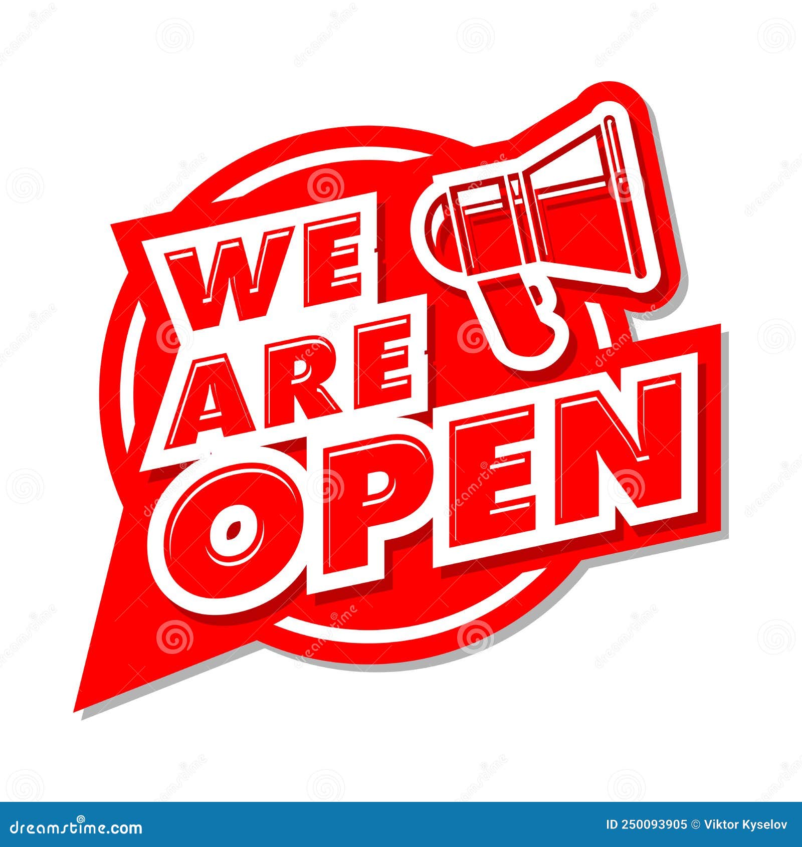 We are open sticker stock vector. Illustration of sale - 250093905