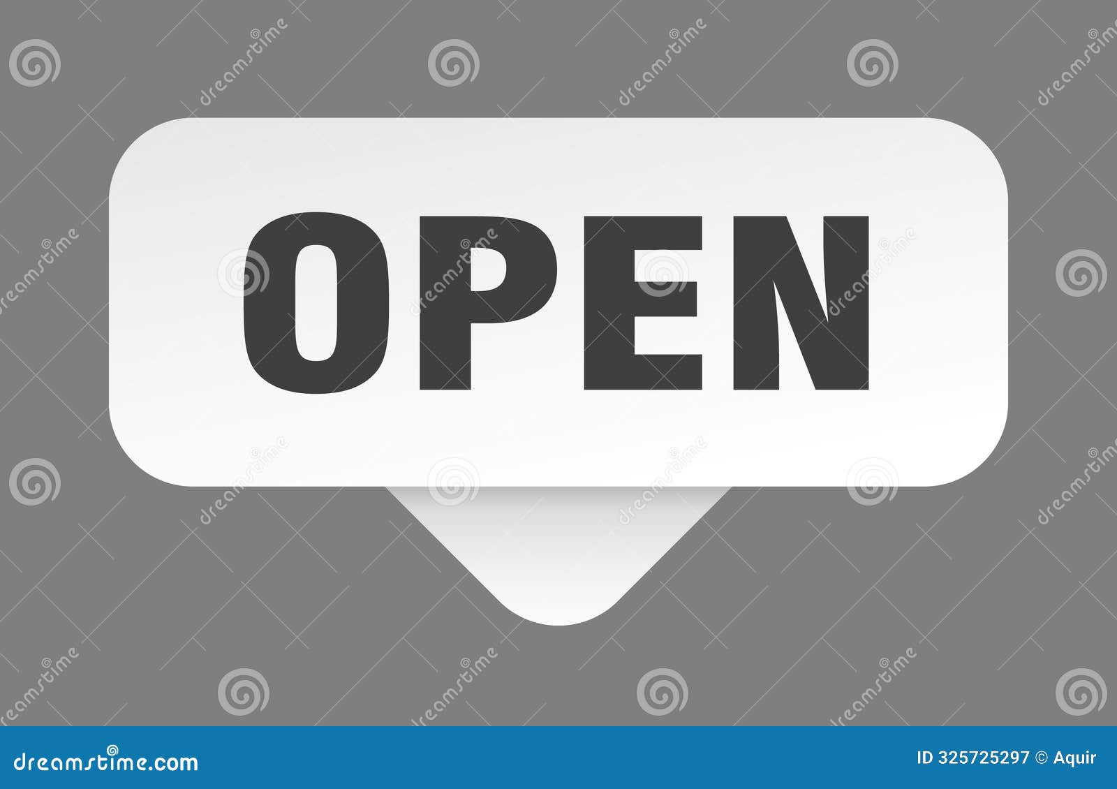 Open Sticker. Open Sign Isolated on Gray Background Stock Vector ...