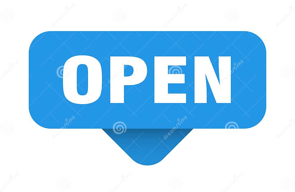 Open Sticker. Open Sign on Transparent Background Stock Vector ...