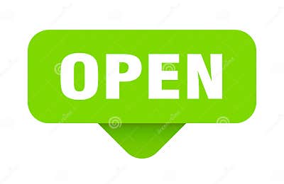 Open Sticker. Open Sign on Transparent Background Stock Vector ...