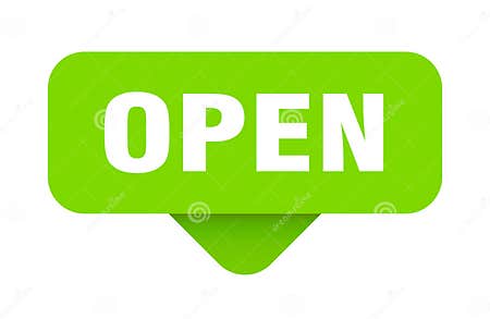 Open Sticker. Open Sign on Transparent Background Stock Vector ...