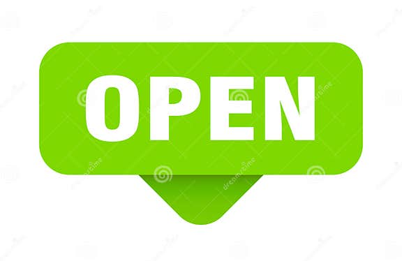 Open Sticker. Open Sign on Transparent Background Stock Vector ...