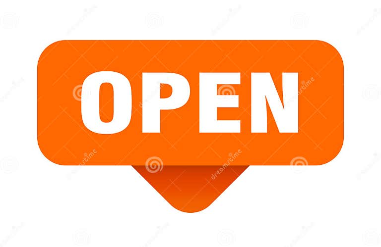 Open Sticker. Open Sign on Transparent Background Stock Vector ...