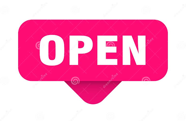 Open Sticker. Open Sign on Transparent Background Stock Vector ...
