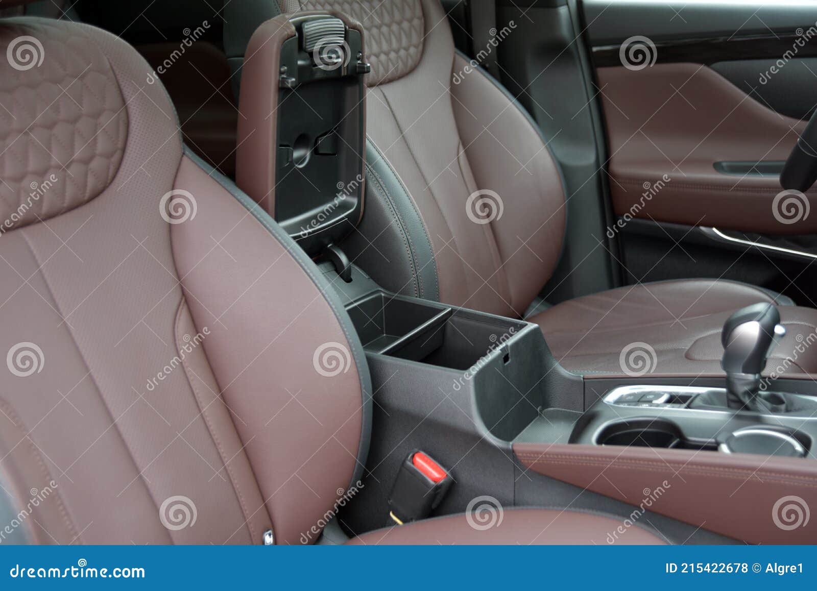 Open Storage Box between Front Car Seats Stock Photo - Image of ...