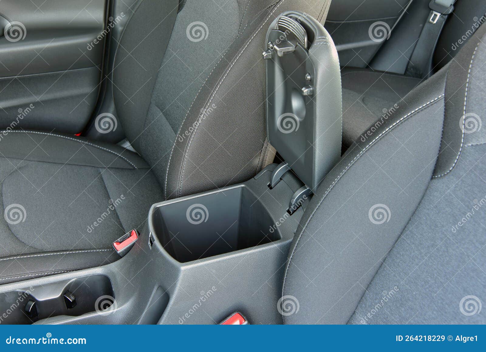 Open Storage Box between Front Car Seats Stock Image - Image of drive ...