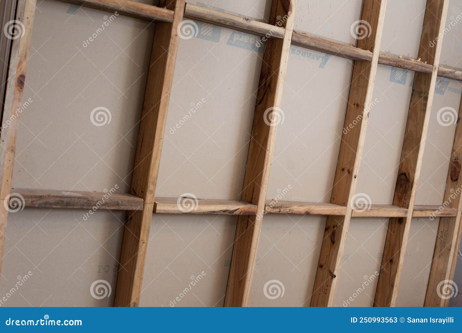 Open Stud Wall of Wooden Frame House Stock Image - Image of wall ...