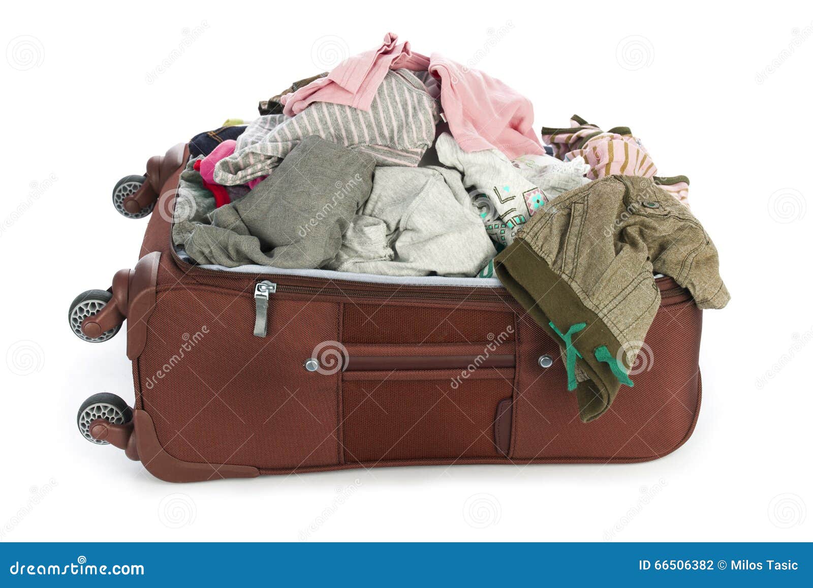 Open Suitcase with Clothing Stock Photo - Image of journey, clothing ...