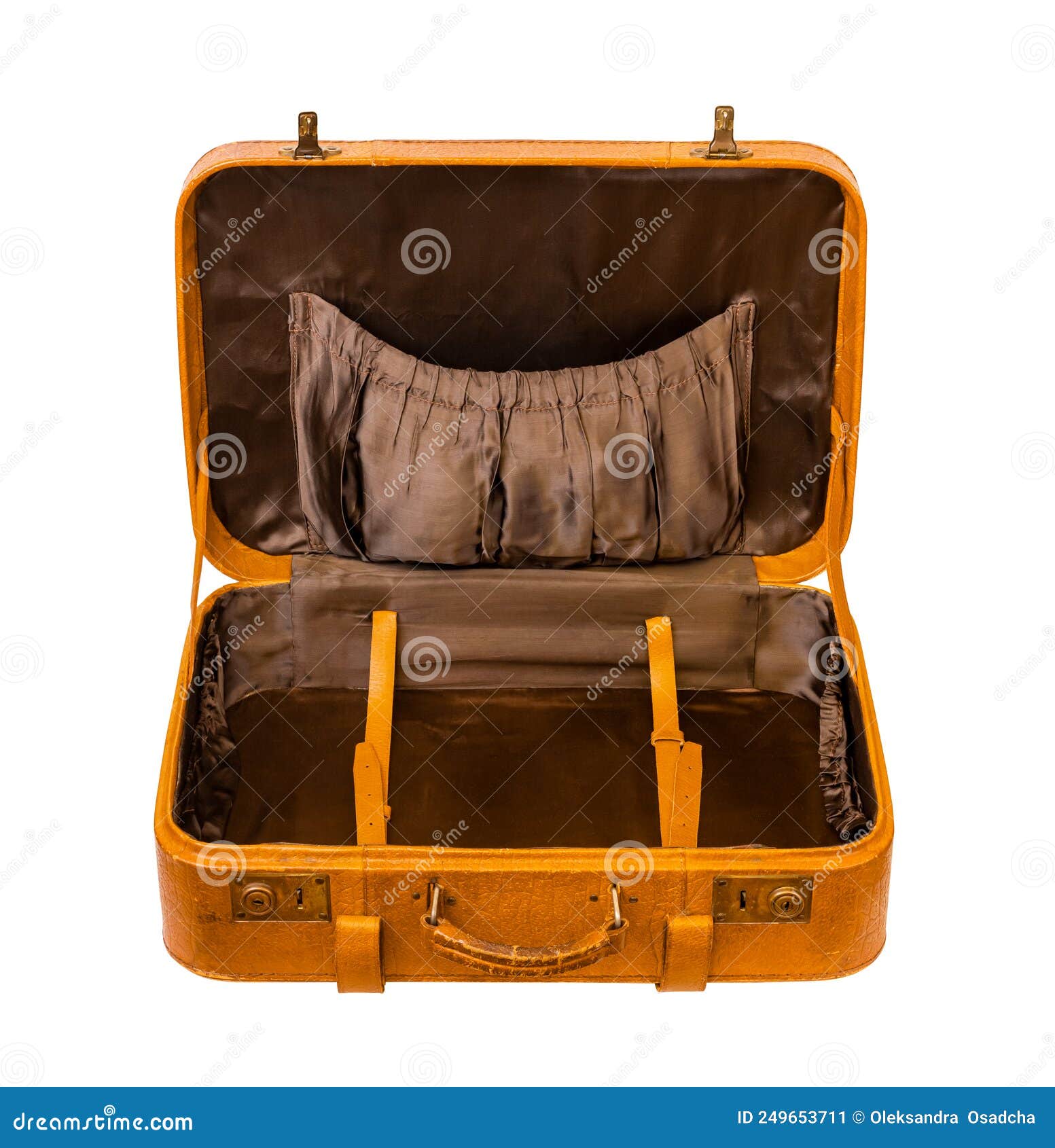 Open Suitcase Isolated on White Background. an Empty Valise Stock Image ...