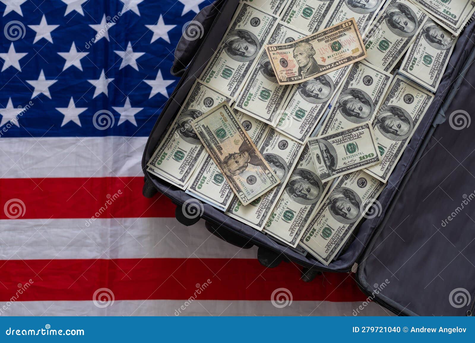 Open Suitcase with One Million Dollars Bills Stacks Stock Photo - Image ...