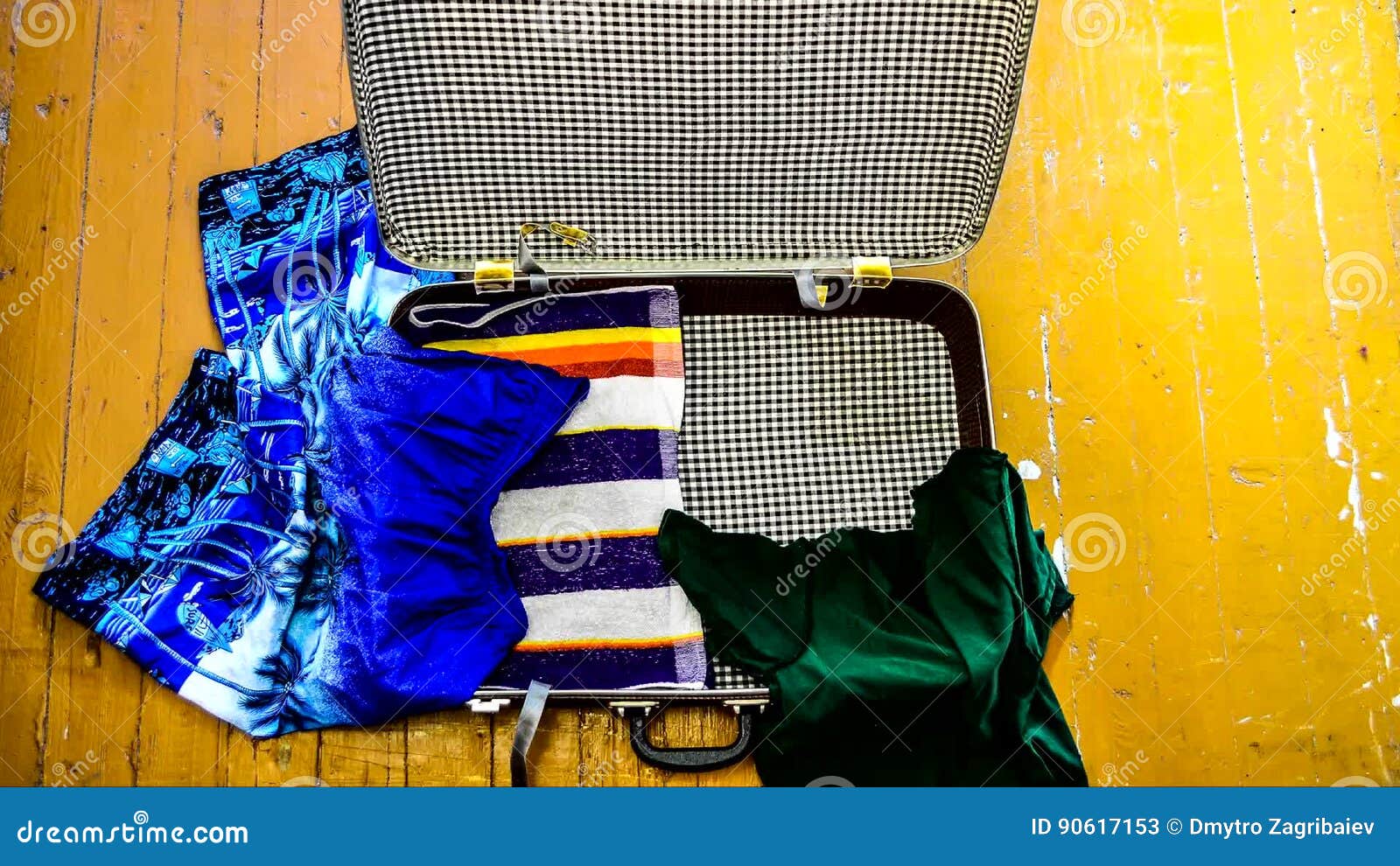 Open Suitcase Packed for Travelling, Close Up Stock Video - Video of ...