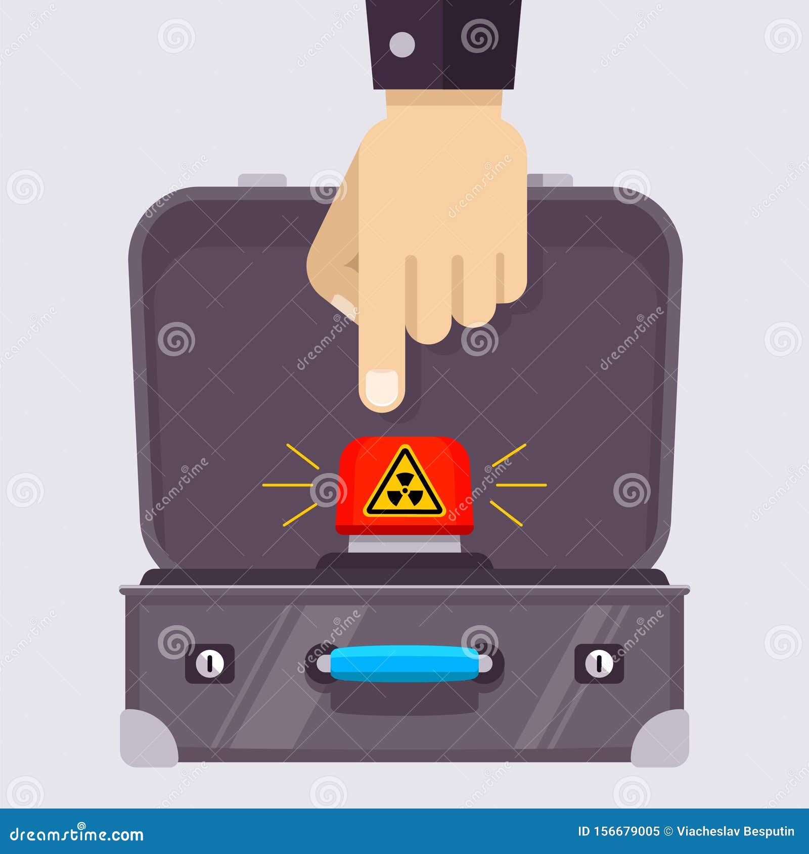 Nuclear Button Danger Symbol Royalty-Free Cartoon | CartoonDealer.com ...