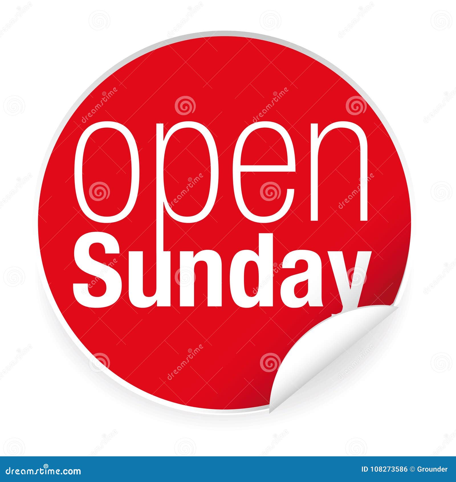 Open Sunday Sign Stock Photo | CartoonDealer.com #133333236