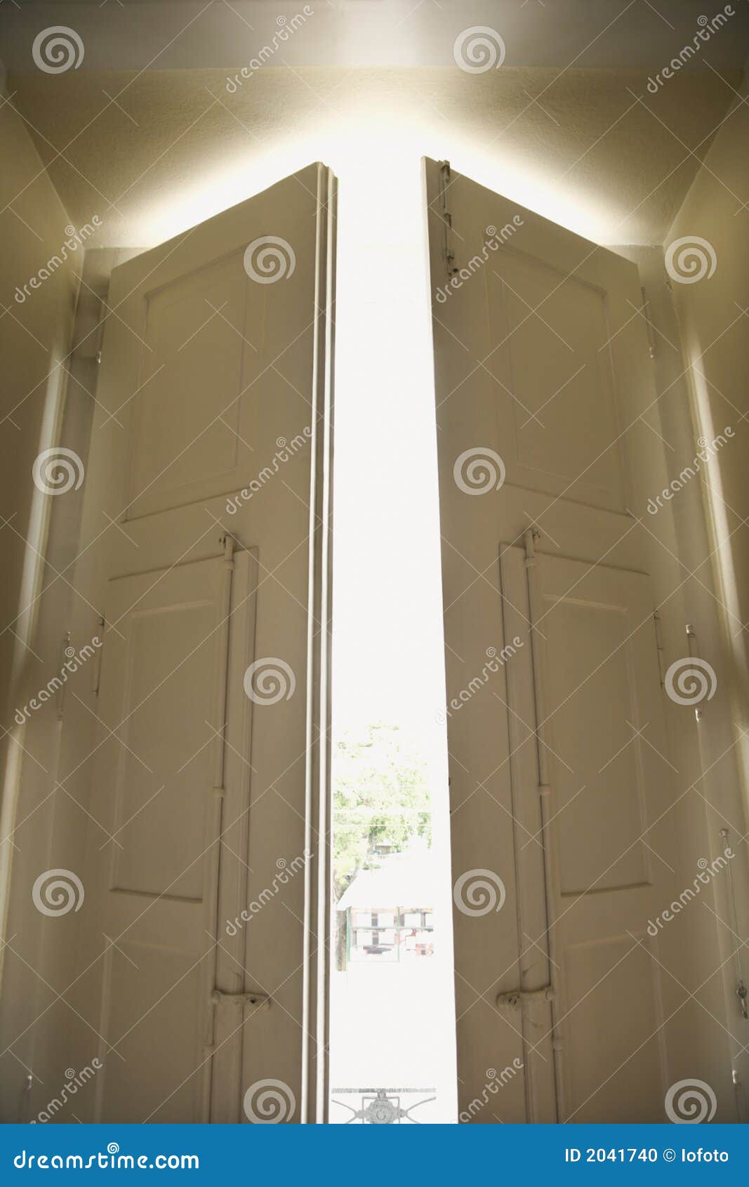 Open sunlit doors stock photo. Image of future, vertical - 2041740