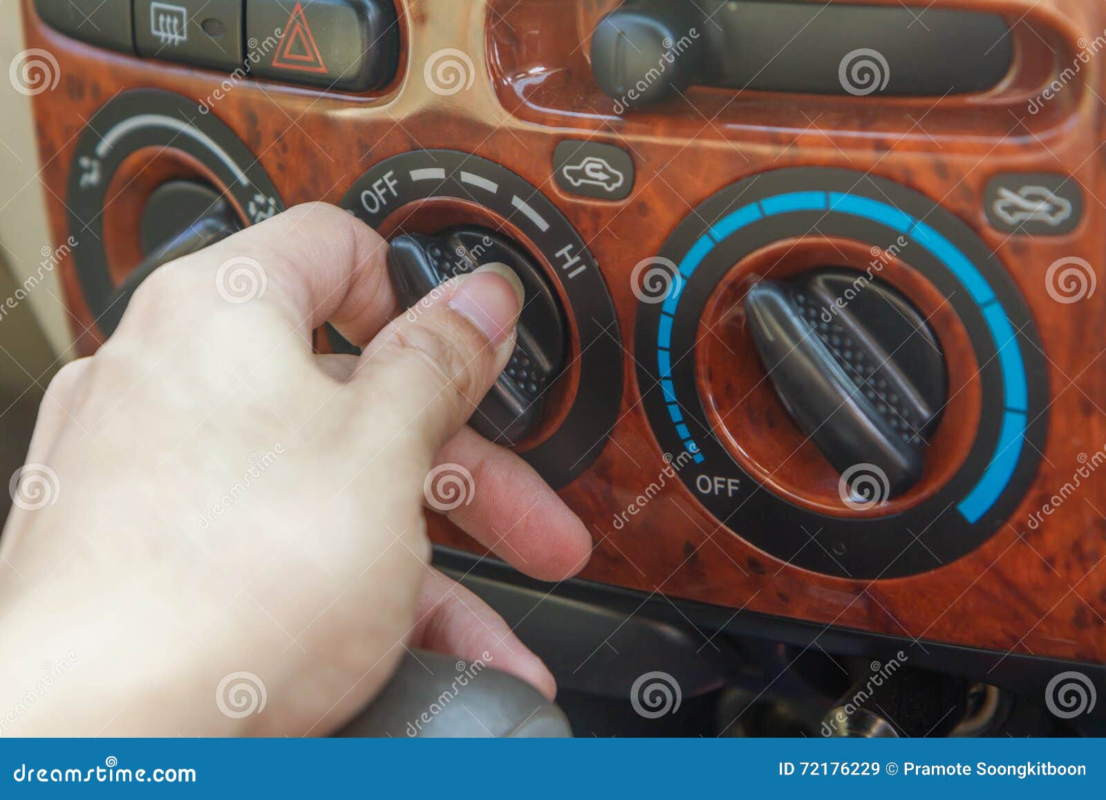 Open Switch Air Condition of the Car Stock Image - Image of ...