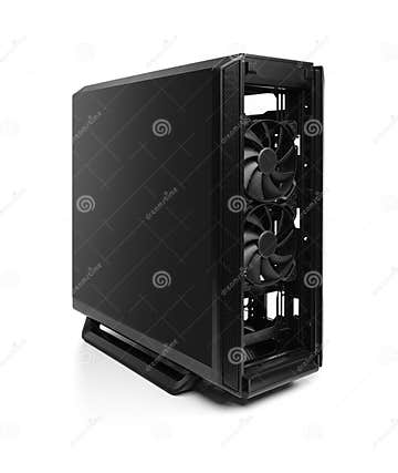 Open System Unit Case with Fans of a Personal Computer. Stock Photo ...