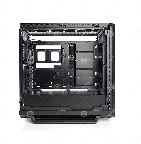 Open System Unit Case with Fans of a Personal Computer. Stock Photo ...