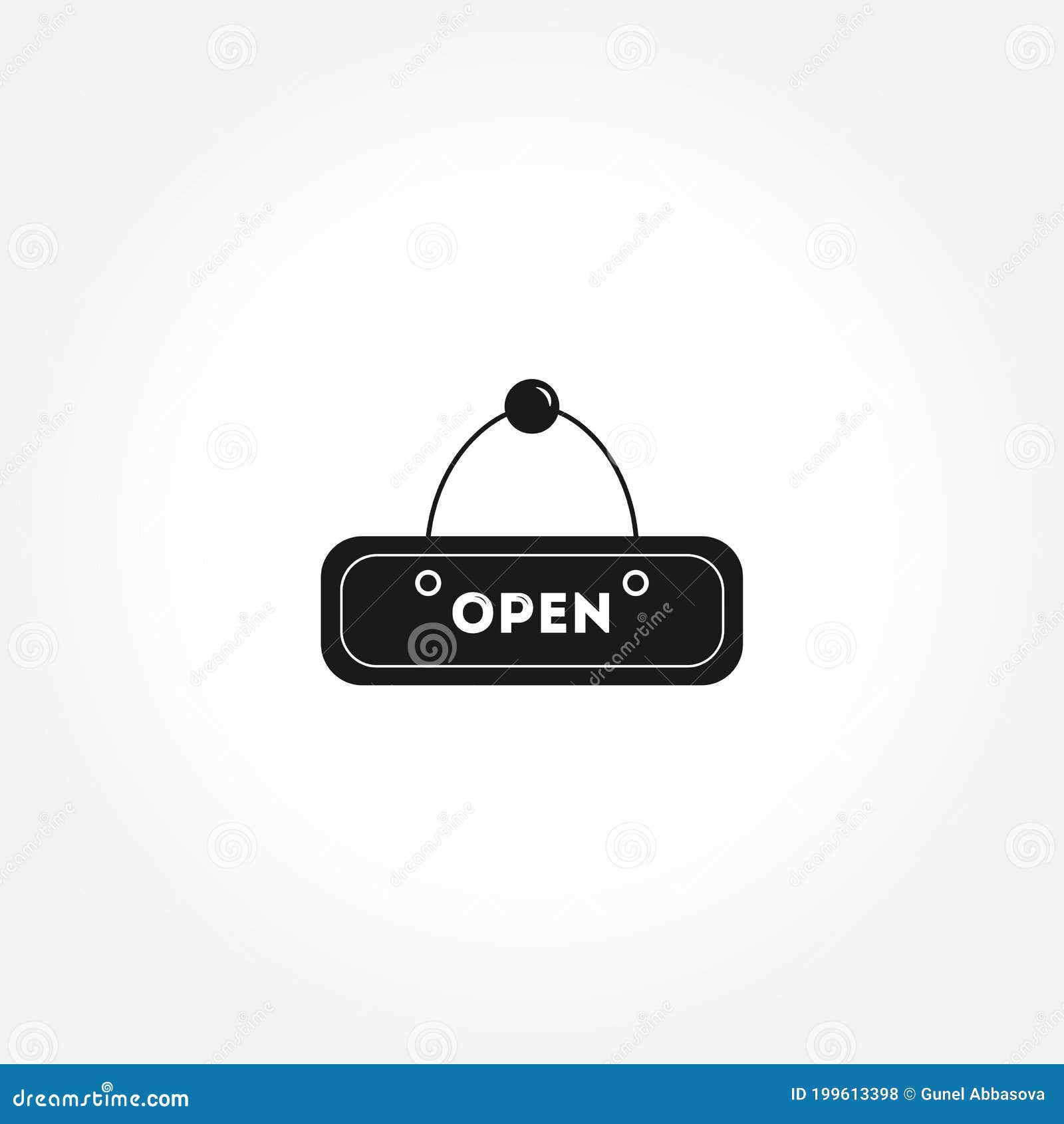 Open Tag Icon. Design Element Stock Vector - Illustration of market ...