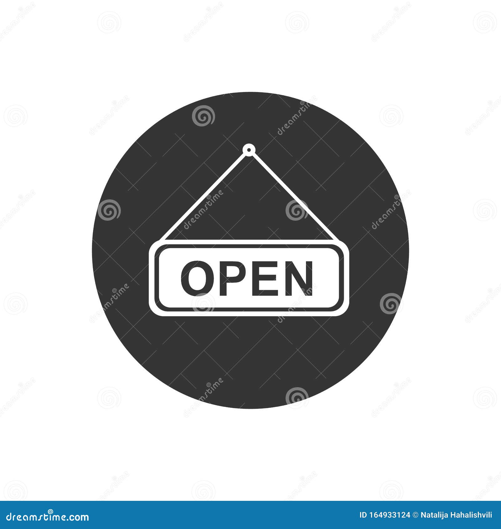Open Tag Icon on Gray. Vector in Flat Style Stock Vector - Illustration ...
