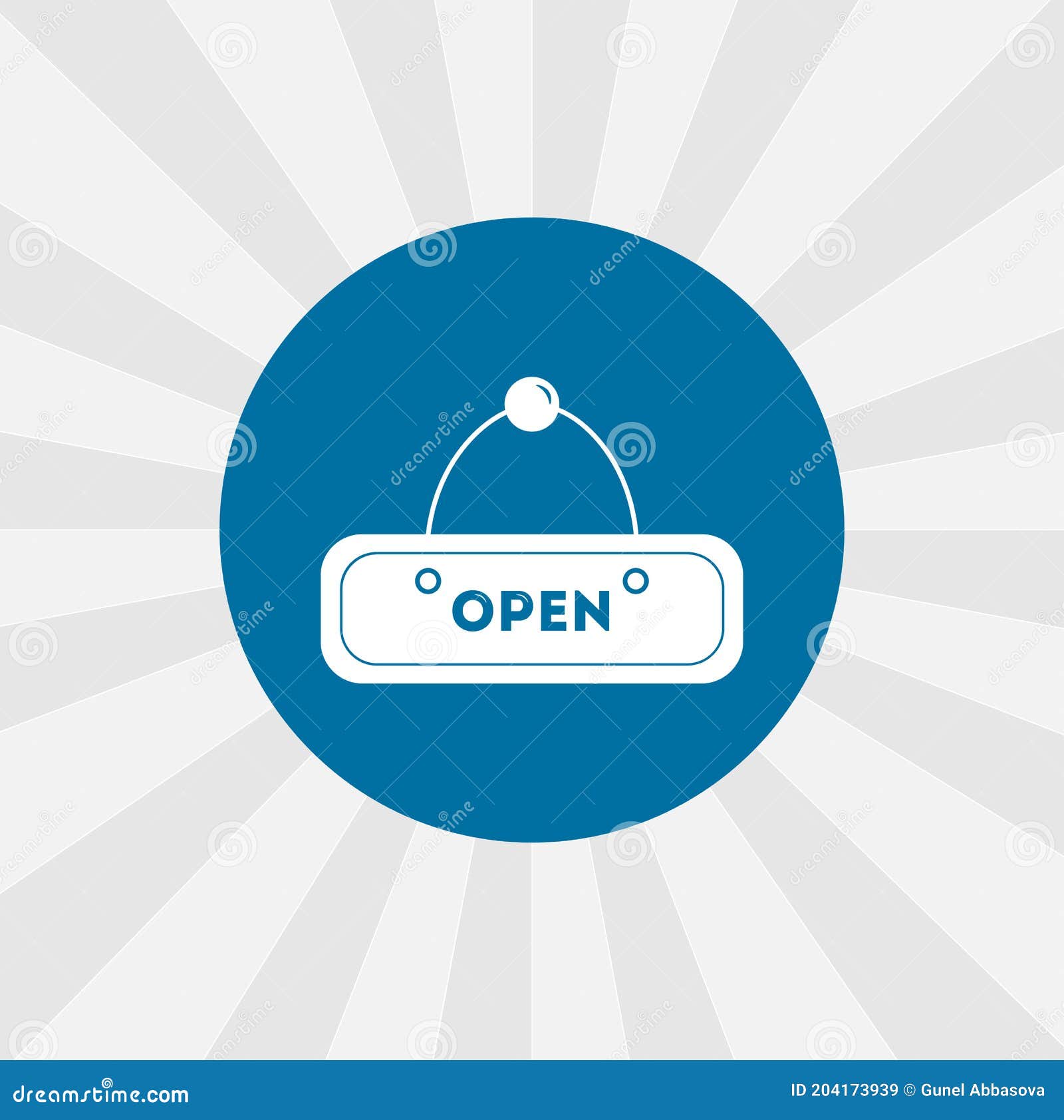 Open Tag Isolated Icon. Shopping Design Element Stock Vector ...