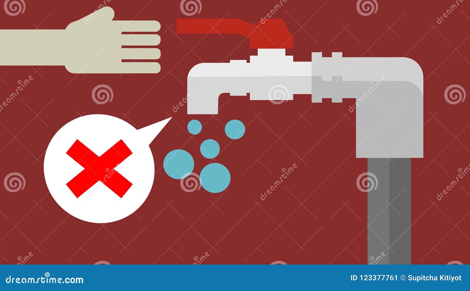 Water Shortage Warning Sign Cartoon Vector | CartoonDealer.com #187697865