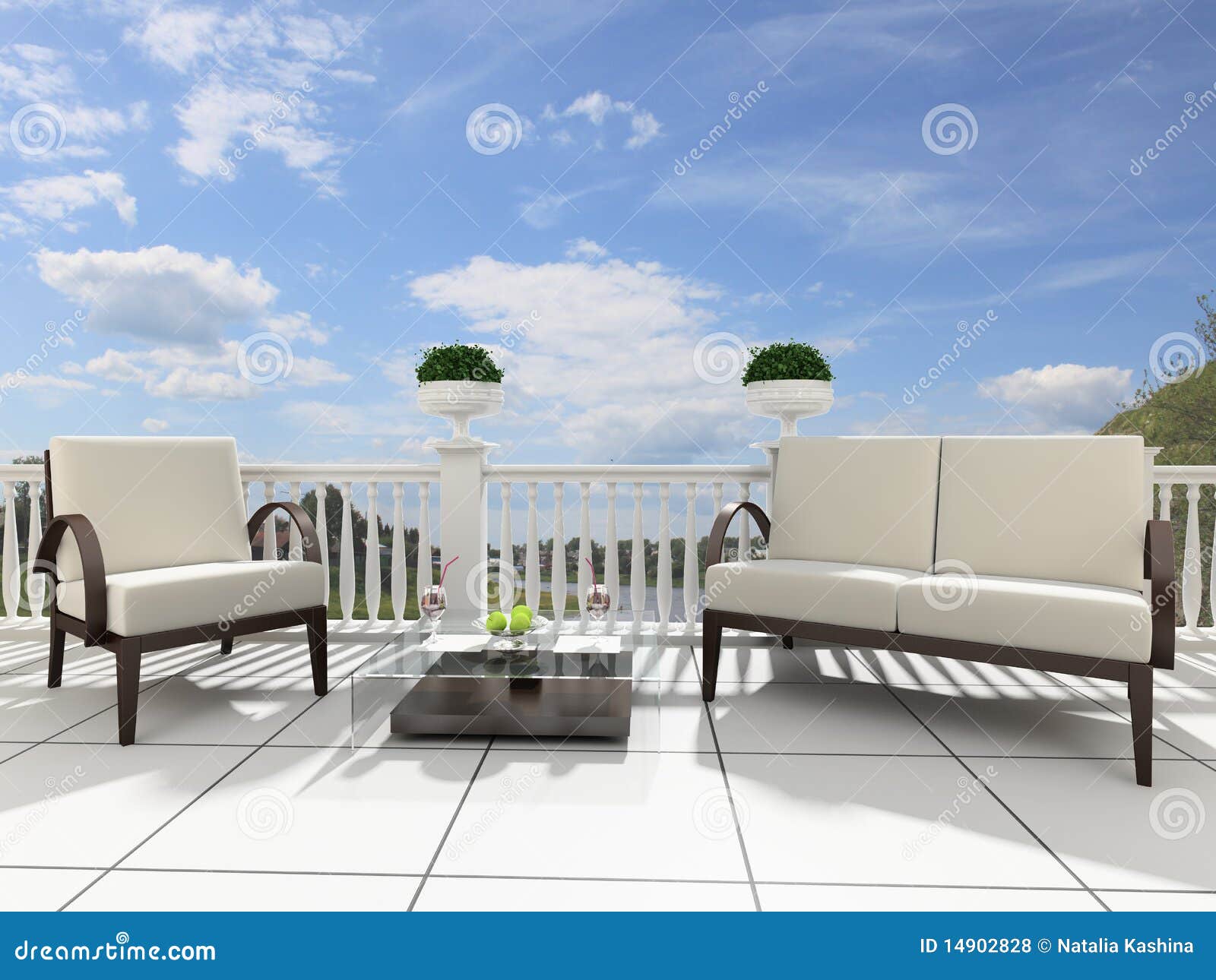 Open terrace stock illustration. Illustration of interior - 14902828