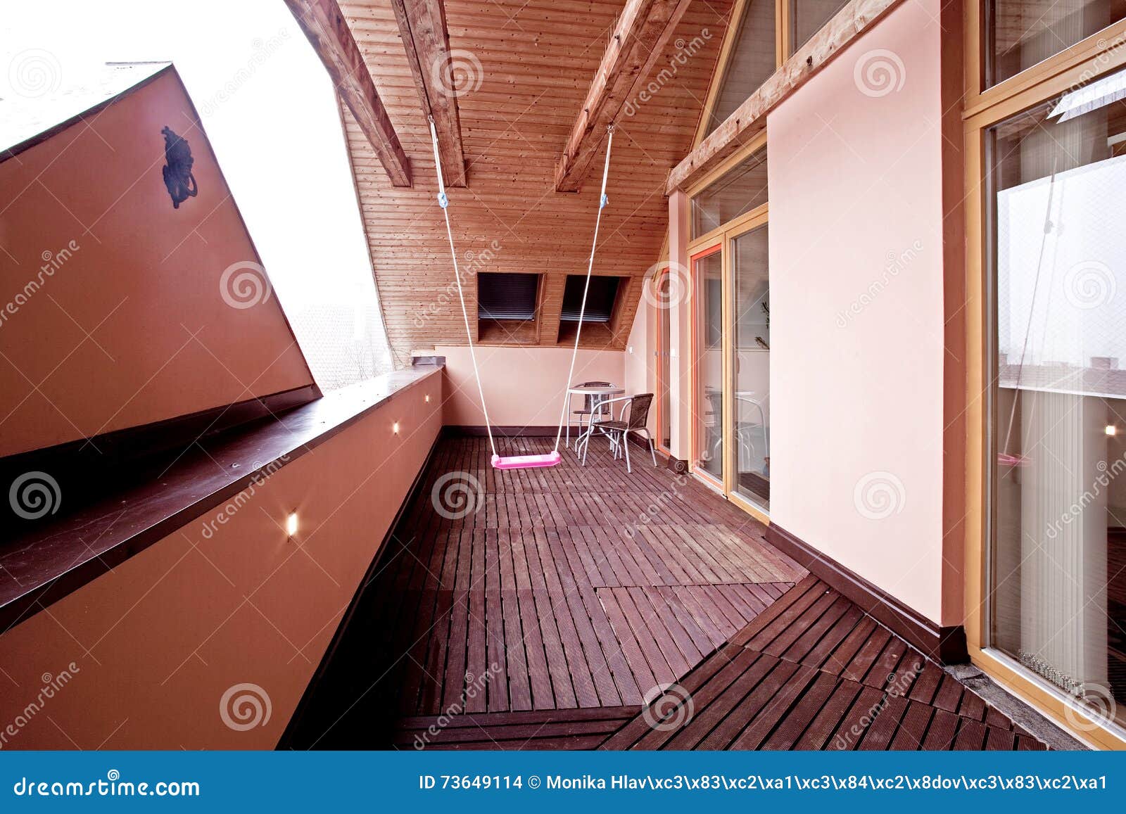 Open terrace stock photo. Image of balcony, room, apartment - 73649114
