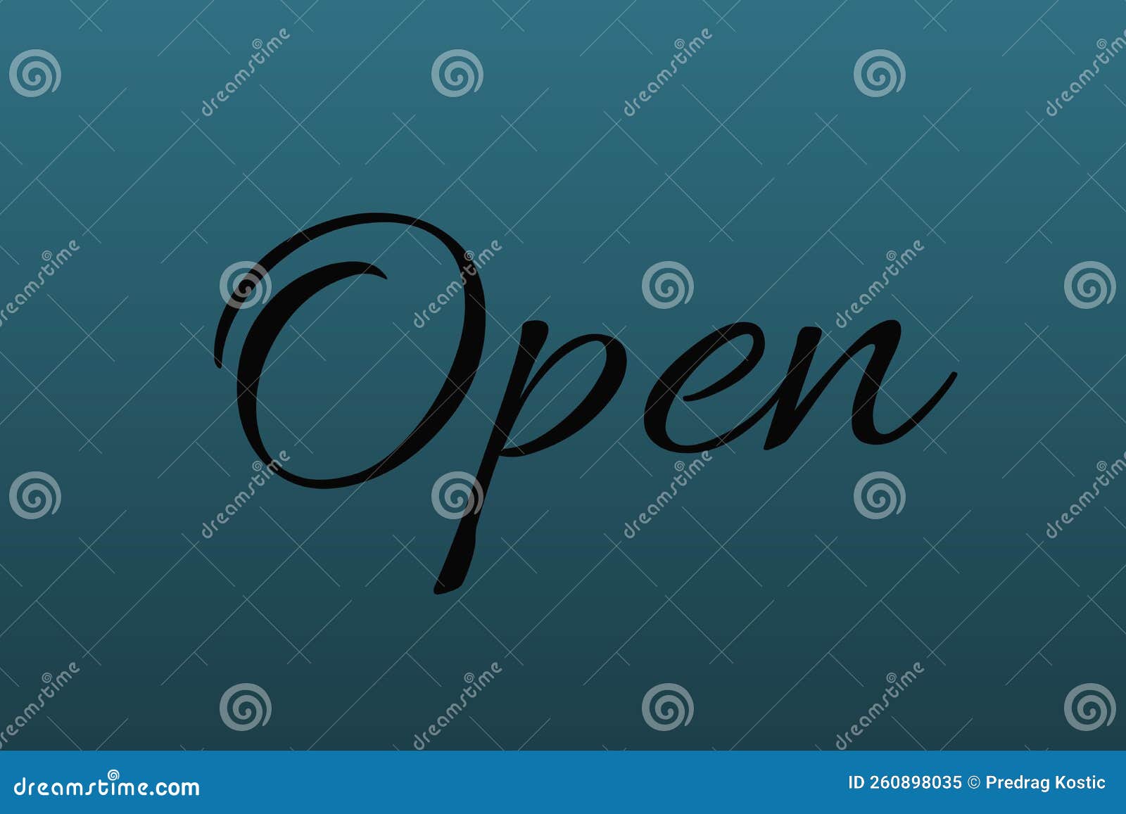 Open text design stock illustration. Illustration of open - 260898035