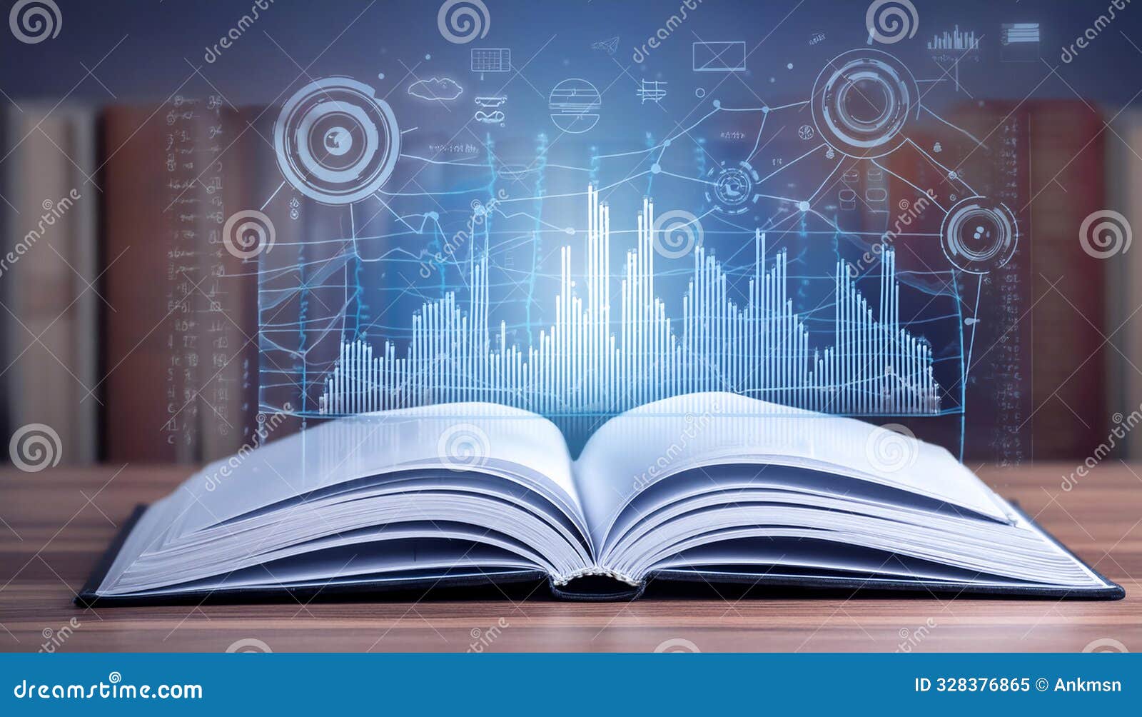 Open Textbook with Detailed Diagrams and Text Stock Illustration ...