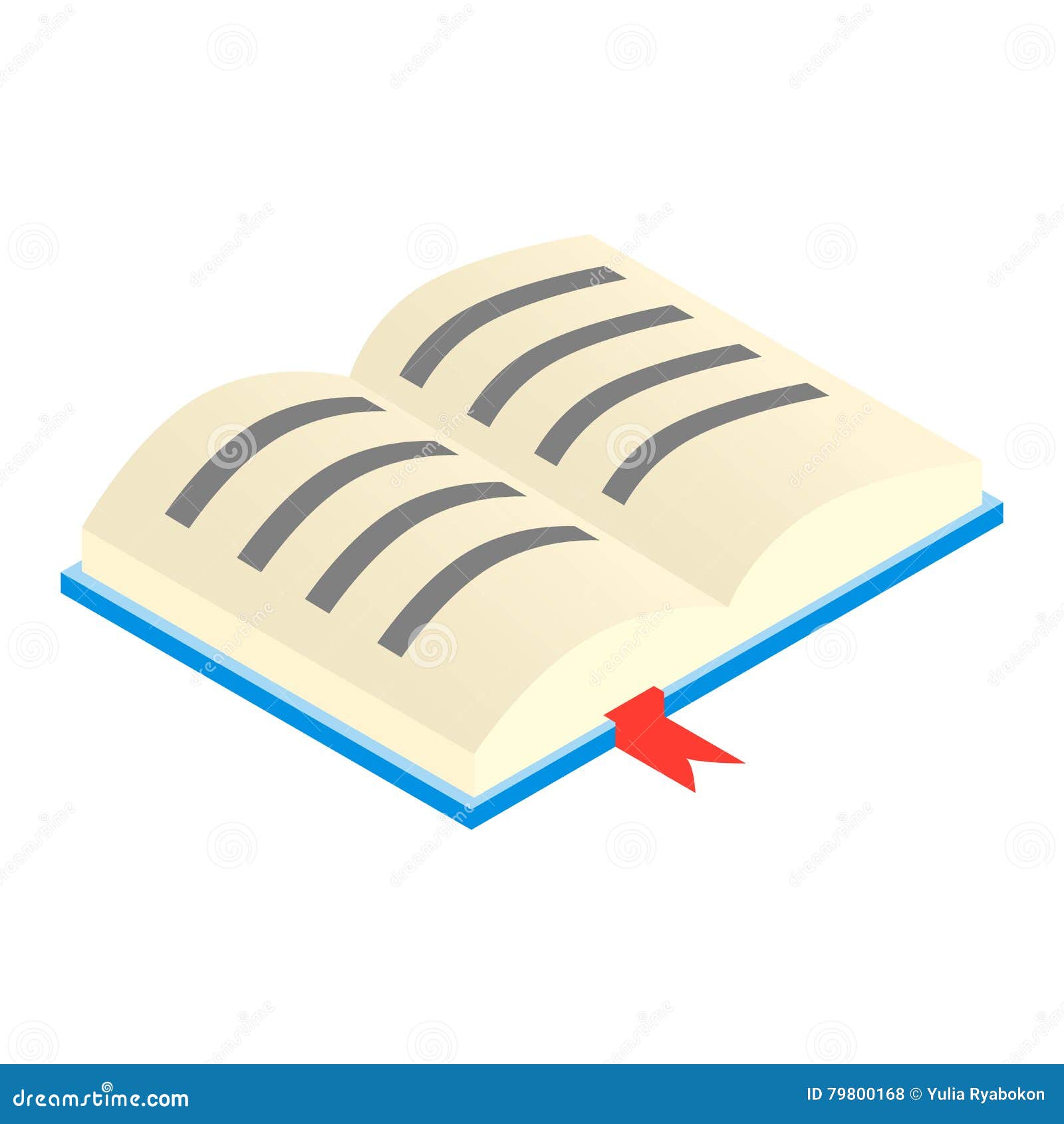 Open Textbook Isometric 3d Icon Stock Vector - Illustration of ...