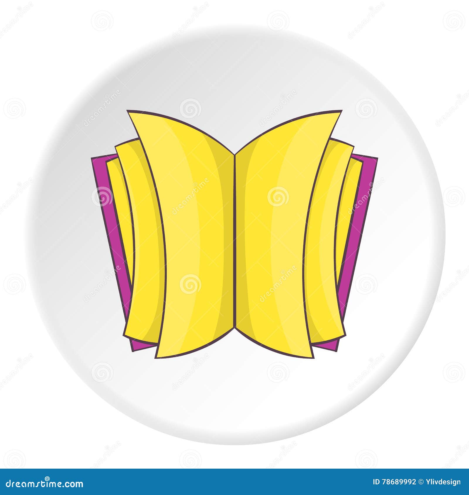Open Thick Book Icon, Cartoon Style Stock Vector - Illustration of ...