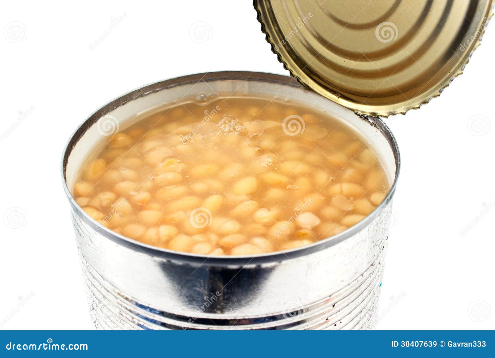 Open tin can of beans stock image. Image of dinner, green - 30407639