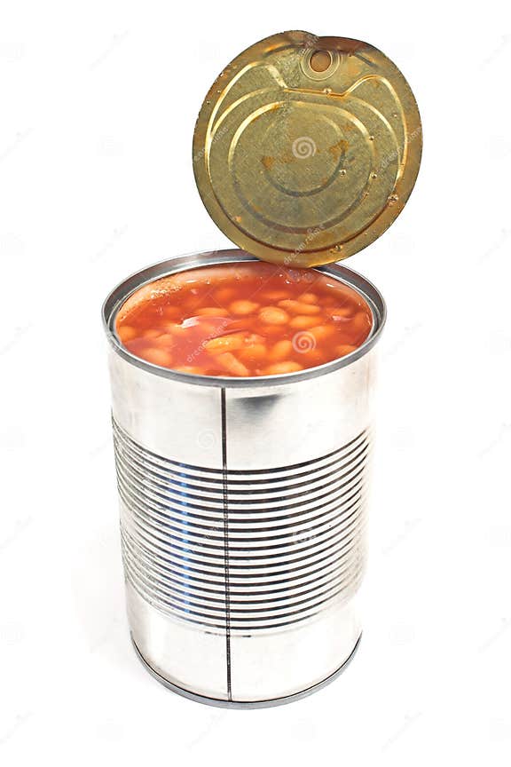 Open tin can of beans stock image. Image of conserved - 41562971
