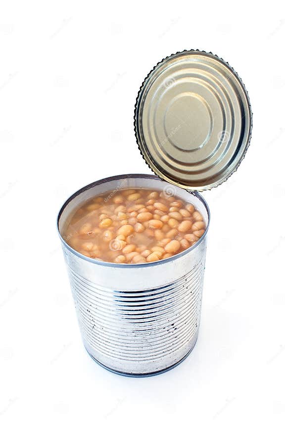 Open tin can of beans stock image. Image of clean, green - 30338589