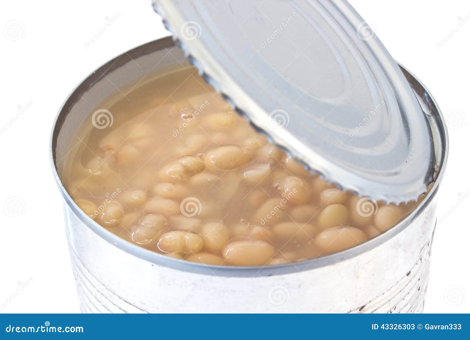 Open tin can of beans stock image. Image of shiny, closeup - 43326303