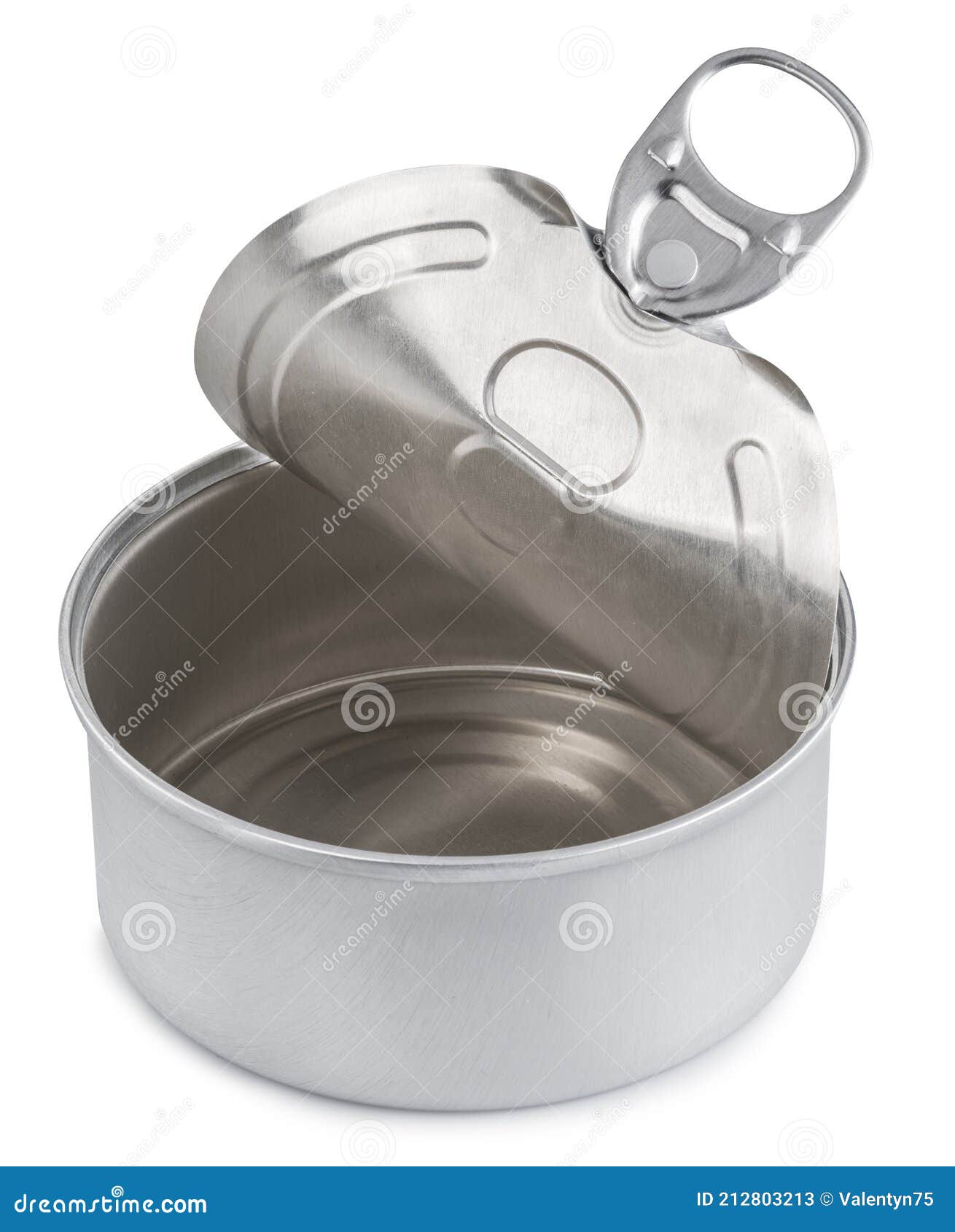 Open Tin Can. File Contains Clipping Path Stock Image - Image of object ...