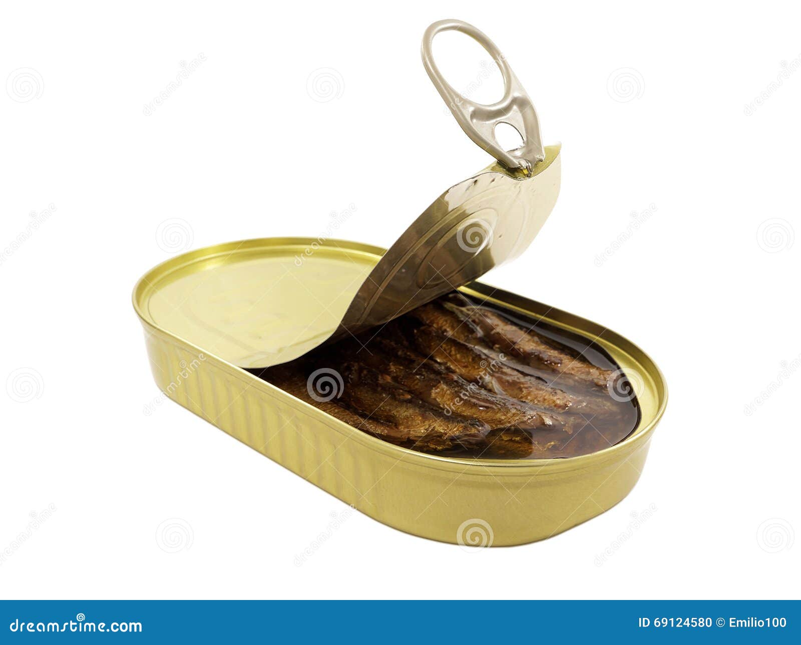 Open tin can stock photo. Image of full, isolated, closeup - 69124580