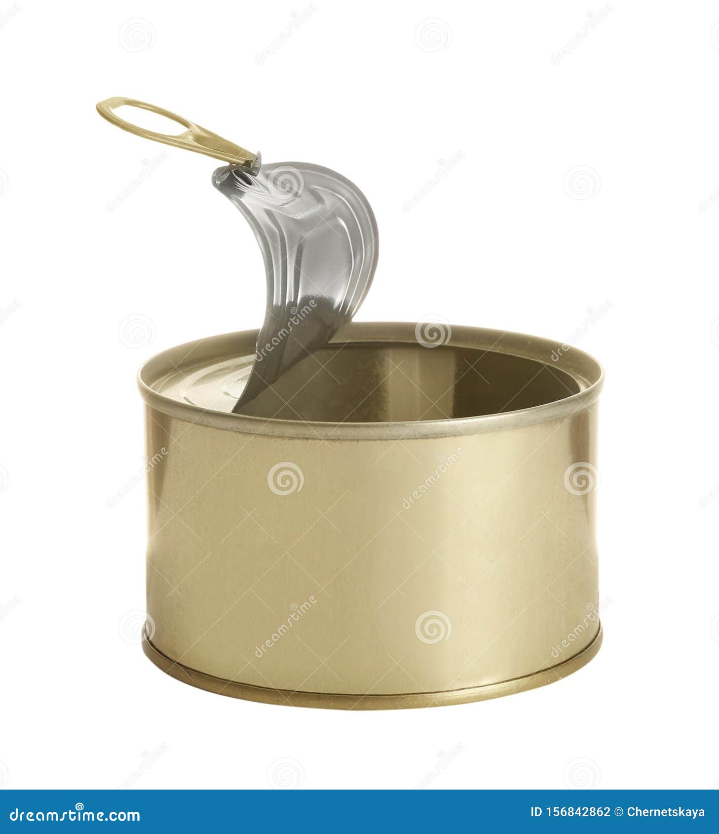 Open Tin Can Isolated on White Stock Photo - Image of empty, garbage ...