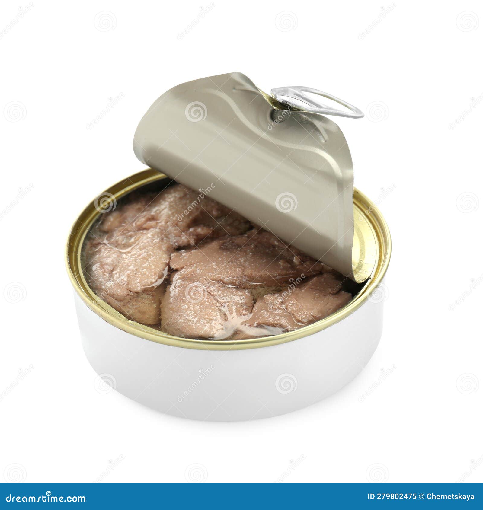 Open Tin Can of Tasty Cod Liver on White Background Stock Image - Image ...