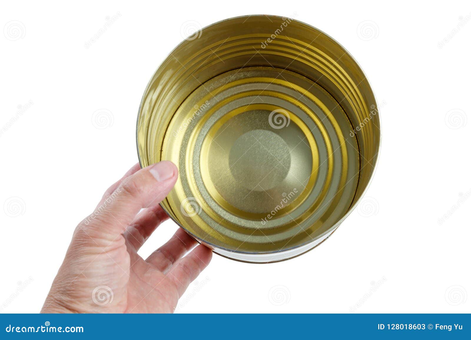 Open tin can top view stock image. Image of inside, white - 128018603