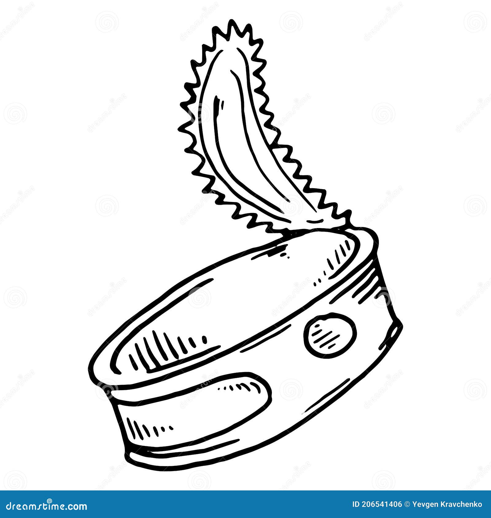 Open Tin Can. Vector Inorganic Trash, Waste Stock Vector - Illustration ...